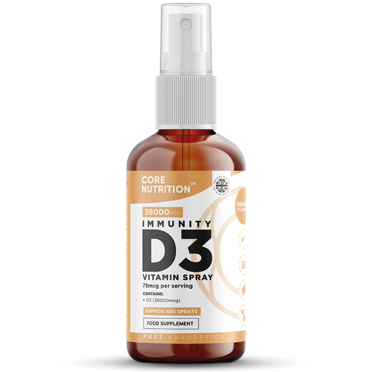 Core Nutrition Immunity Vitamin D3 Spray | Wellness Factory